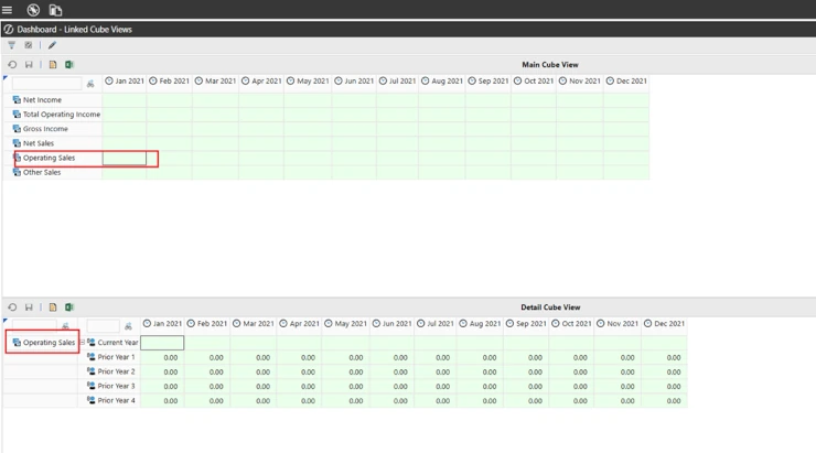 Linking Cube Views on a Dashboard in OneStream